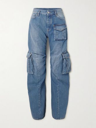 Acne Studios Hoch Sitzende Barrel-jeans Mit Cargotaschen - Blau