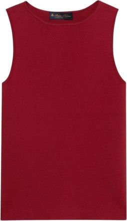 Brooks Brothers Femme, Pulls, Rouge, Taille: 38 FR D&eacute;bardeur en maille c&ocirc;tel&eacute;e