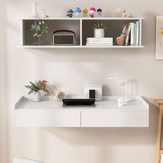 Generic Schminktisch H&auml;ngeschrank,Frisiertisch mit Schubladen,Modern,als Schminktisch oder Schreibtisch verwendbar,f&uuml;r Schlafzimmer und Ankleidezimmer(E,39.4i