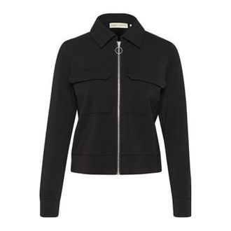 Inwear Schwarze Strickjacke mit Rei&szlig;verschluss - - Jackets - Damen - Schwarzk - XS