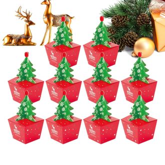 Generico Weihnachtliche Keksdosen: Material f&uuml;r Geschenkverpackungen, Beh&auml;lter f&uuml;r Weihnachtsleckereien, Snacks, Verpackungen f&uuml;r B&auml;ckerei, Weihnachtsbaumparty