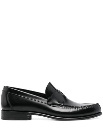 Ferragamo mocassins à motif Gancio embossé - Noir