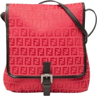 Fendi Sac bandouli&egrave;re en toile Pre-owned - Femme - Pre-owned - Rouge - Taille: ONE Size