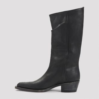 Khaite Stiefel - Clive 35 Black Calf Leather Boots - Gr. 36 (EU) - in Schwarz - für Damen