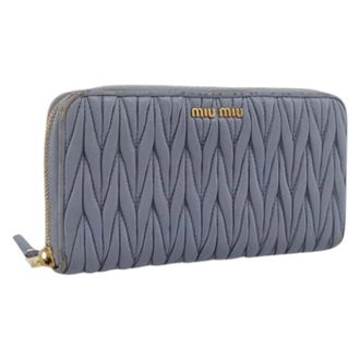 Miu Miu Portefeuille Long Pre-owned - Femme - Pre-owned - Bleu - Taille: ONE Size