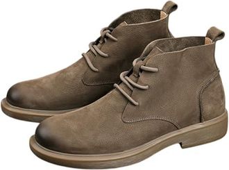 Generic Bottines Chukka tendance et confortables &agrave; lacets Oxfords d&eacute;contract&eacute;es, Peluche grise, 41 1/3 EU