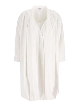 Loewe Robe Au Genou - Blanc