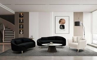 Dmora Sofa Fest 3-Sitzer, 185x84 cm, Schwarz, Kissen inkl