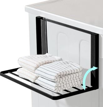 Generic Kühlschrankregal - Magnetregal, Klappbar | Metallwandregal für Waschmaschine, Küchenorganizer ohne Bohren, platzsparendes Aufbewahrungsregal mit Magne