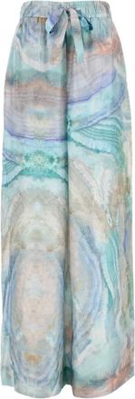 Zimmermann Femme, Pantalons, Multicolore, Taille: 38 FR Pantalon large en soie