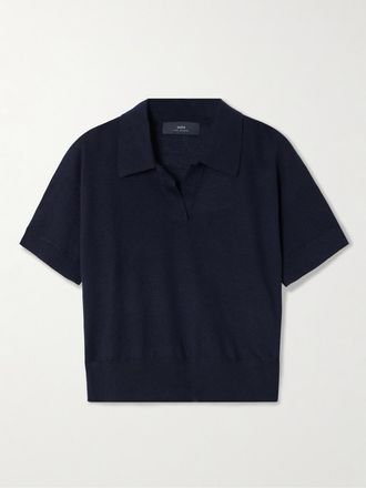 arch4 Haut Fa&ccedil;on Polo En Cachemire Biologique Aldwich - Bleu