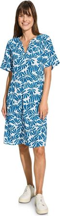 Cecil Damen B144071 Tunika Kleid mit Print, Azure Blue, Medium