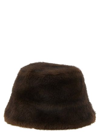 P.A.R.O.S.H. Faux Fur Bucket Hat - Brown