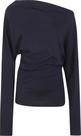 Ann Demeulemeester Femme, Tops, Bleu, Taille: 36 FR Roos Bias Cut Drop Shoulder Top