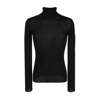 Off-white Schwarzer Logo Rollkragenpullover Polyester Italien - - Knitwear - Herren - Schwarzk - XL