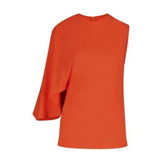 Stella McCartney Femme, Blouses et Chemises, Orange, Taille: 40 FR Top asym&eacute;trique &agrave; une manche