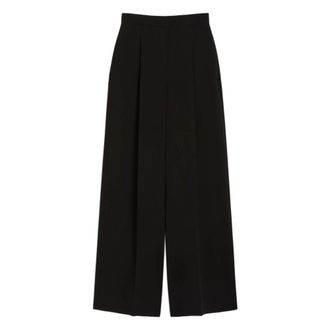 Max Mara Schwarze Weite Beinhosen - - Trousers - Damen - Schwarzk - M
