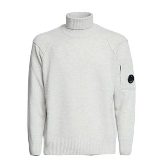 C.P. Company C.p. Company, Homme, Pulls, Gris, Taille: M Pull col roul&eacute; en laine dagneau GRS