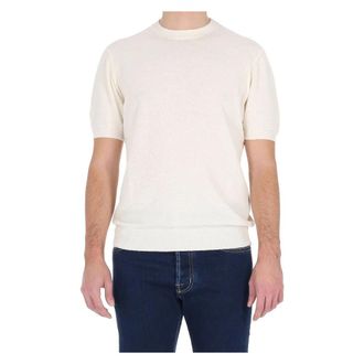 Drumohr Leichtes Frottee-T-Shirt - - Knitwear - Herren - Beige - XL