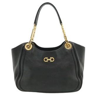 Ferragamo Pre-owned Leder Schultertasche - - Pre-owned - Damen - Schwarzk - ONE SIZE