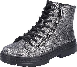 Rieker Femme N0031 Bottes à Lacets, Argent Platine, 41 EU