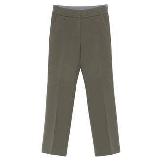 PESERICO Graue Gerade Knopfhose - - Trousers - Damen - Grau - XL