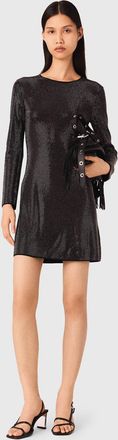 Maje Kurzes Strickkleid Mit Strass - Schwarz - Maje