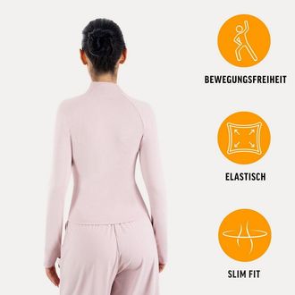 Smilodox Outdoorjacke Nexa, Trainingsjacke Damen, Slim Fit Jacke f&uuml;r Gym, Freizeit & Yoga Figurbetont, Stehkragen, Elastisches Material, Front-Zipper, Sport