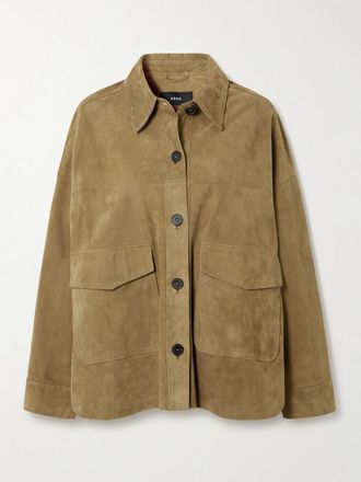 Arma Kaylee Oversized-jacke Aus Veloursleder - Neutral