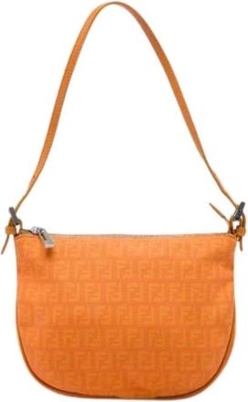 Fendi Sac bandouli&egrave;re en toile Pre-owned - Femme - Pre-owned - Orange - Taille: ONE Size