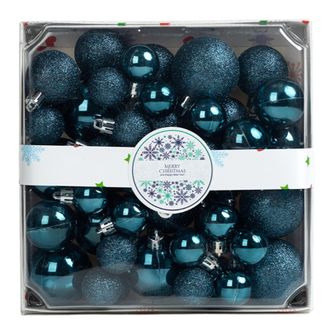 Generic Weihnachtskugel Ornamente | 44 Stück glitzernde Anhänger für Weihnachtsbaumdekoration - Weihnachtskugel für Garten, Zaun, Auffahrt, Veranda, Treppe, A