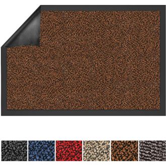 Floordirekt Tapis de Porte Paillasson dentr&eacute;e SKY terre-Noir 200 x 300 cm