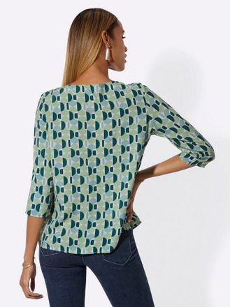 Cr&eacute;ation L Klassische Bluse Druck-Bluse 3/4-Arm