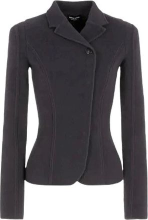 Giorgio Armani Femme, Vestes, Brun, Taille: 36 FR Veste crois&eacute;e en cachemire