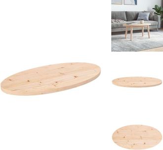 vidaXL Dessus de table 80x40x2,5 cm bois de pin massif ovale - Dessus De Table - Table Basse - Table Dappoint - Table En Bois - Bois Massif