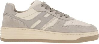 Hogan Low-Top Sneaker - H630 - Leather Sneakers - Gr. 36,5 (EU) - in Beige - f&uuml;r Damen