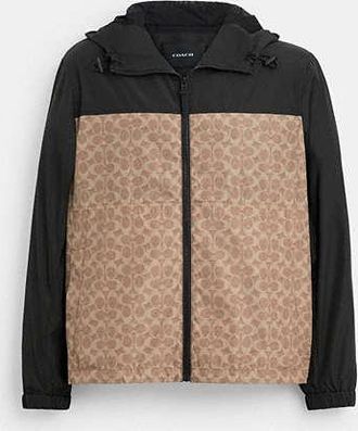 Coach Signature-Windbreaker aus recyceltem Polyester mit durchgehendem Reißverschluss
