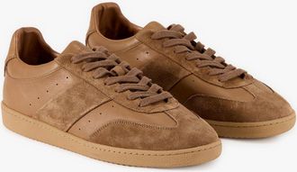 Saison 1865 Baskets Saloon en cuir et coton m&eacute;lang&eacute;s