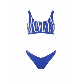 Emporio Armani V-Brazilian Bikini Set - - Swimwear - Damen - Blau - XL
