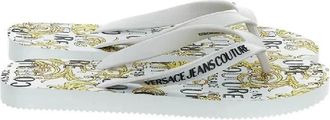 Versace Jeans Couture Wei&szlig;e Flip Flops Stilvolles Modell - - Shoes - Damen - Wei&szlig; - 35 EU