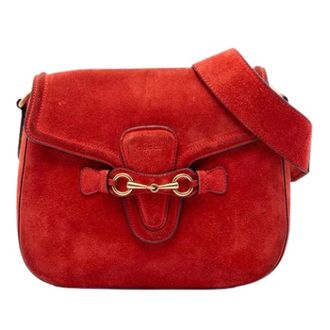 Gucci Pre-owned Suede Umh&auml;ngetasche - - Pre-owned - Damen - Rot - ONE SIZE