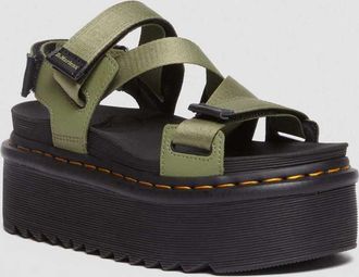 Dr. Martens Kimber II Logo Webbing Sandalen in Gr&uuml;n, Gr&ouml;&szlig;e: 39