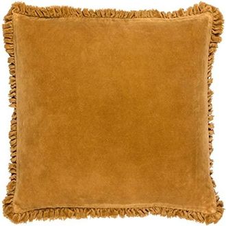 furn. Yard Hof Bertie Gewaschene Baumwoll -Samtkissenbedeckung