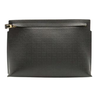 Loewe Pre-owned Repeat Anagram Leder Clutch Bag - - Pre-owned - Damen - Schwarzk - ONE SIZE