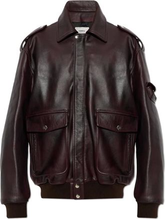 Coperni Femme, Vestes, Rouge, Taille: 38 FR Veste en cuir oversize