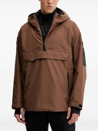 Emporio Armani veste de ski &agrave; capuche - Marron
