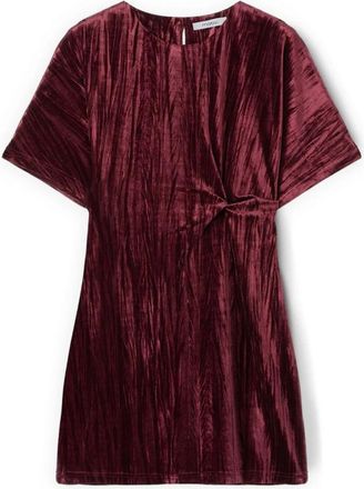 Motivi Femme, Robes, Rouge, Taille: 38 FR Robe kimono en velours pliss&eacute;