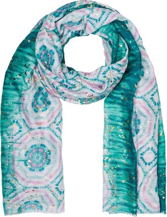 styleBREAKER Schal Schal mit Batik Muster Metallic