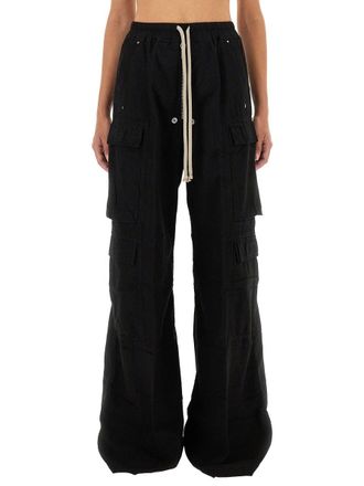 Rick Owens Wide-Leg Cotton Trousers - Black