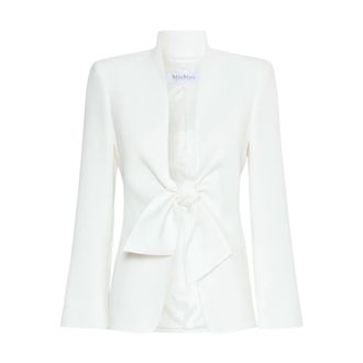 Max Mara Cady-Sakko mit Sch&auml;rpe - - Jackets - Damen - Wei&szlig; - S